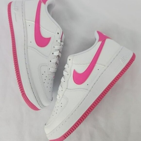 Nike | Shoes | 7 Womens Nike Air Force One Af Low White Pink Fv594812 ...